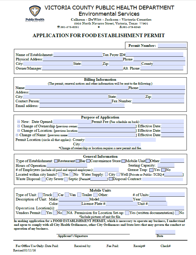 Mobile Food Truck Permit